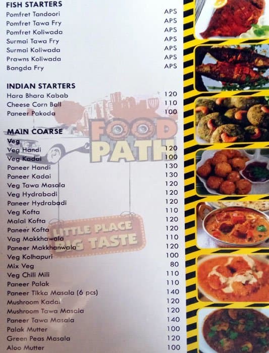 Menu at Foodpath, Navi Mumbai, Shop 12