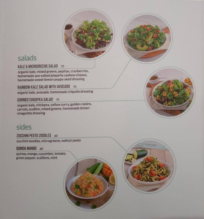 Menu at Cocobeet cafe, Jakarta, Senayan City