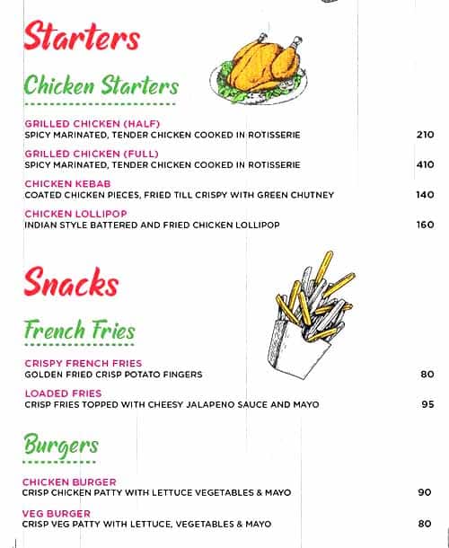 Menu of SPAR Kitchen, ITPL Main Road, Whitefield, Bangalore