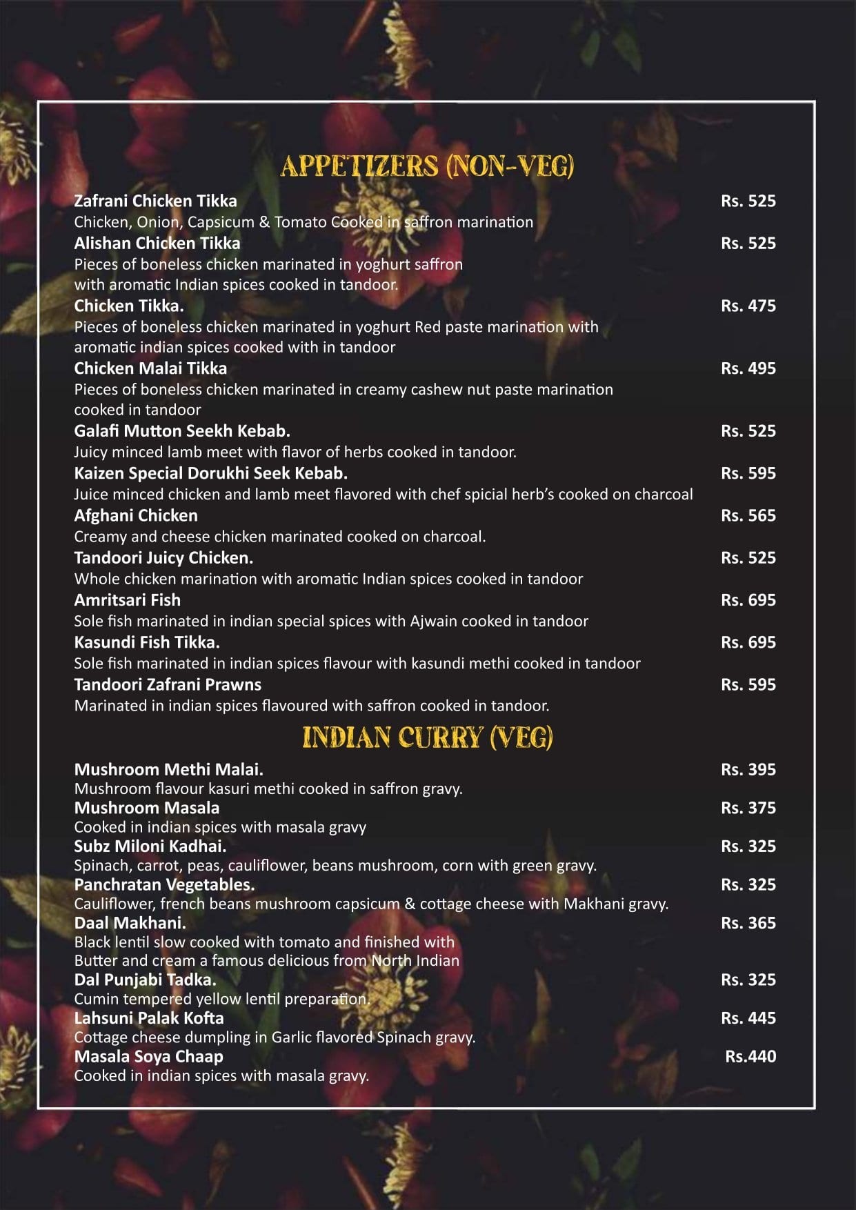 Menu at Kaizen Café Restaurant & Bar, Dehradun