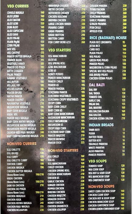 Menu of Foodie Woodie Family Restaurant, Lingampally, Hyderabad