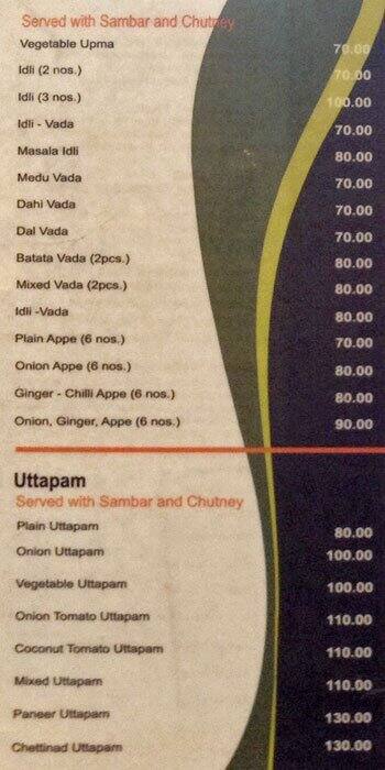 Menu at Dosa & Chutney, Pune, Shop No S/7