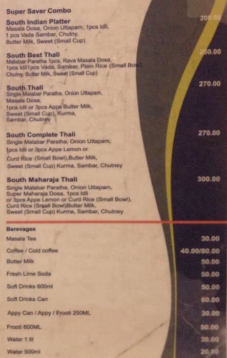 Menu at Dosa & Chutney, Pune, Shop No S/7