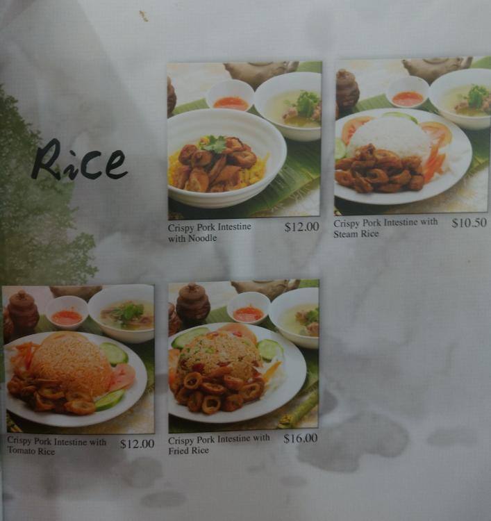 Menu at Battambang Cambodian Restaurant, Cabramatta