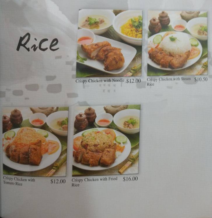 Menu at Battambang Cambodian Restaurant, Cabramatta