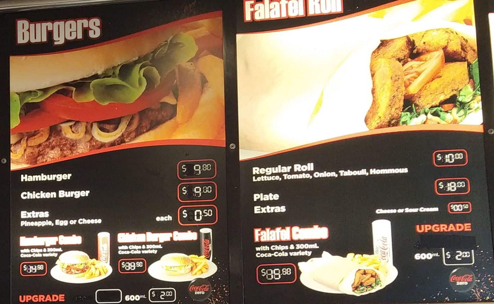 Menu at Beverly Hills Kebab fast food, Beverly Hills