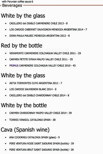 Menu at Las Brasas restaurant, Decatur, 614 Church St