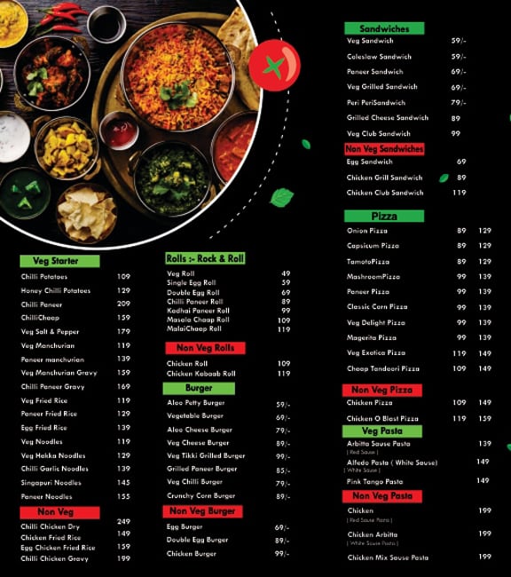 Menu at Urban Mirchi Restaurant & Cafe, Greater Noida