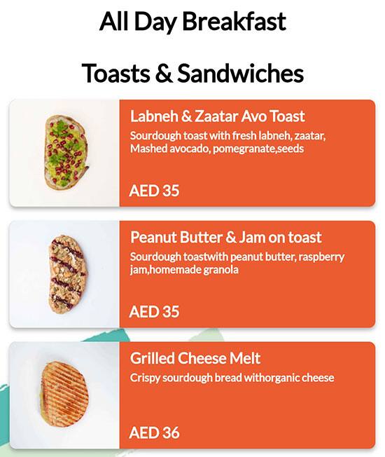 Menu of Feels, Saadiyat Island, Abu Dhabi