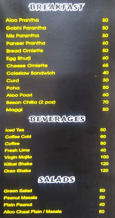 Menu at Narula Bakery, Zirakpur, Blatant Road