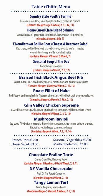 Menu at STIR Restaurant, Dublin, Clayton Hotel
