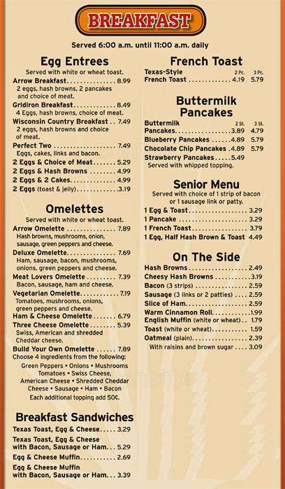 Menu at A&W Restaurant, Tacoma, Bridgeport Way SW