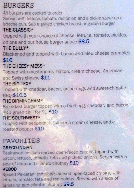 Menu at The British Bulldog pub & bar, Denver