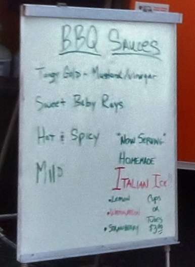 Menu at Johnson's BBQ Shack, Greenwood, Location Varies