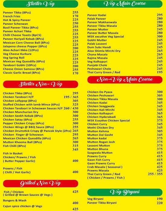 Mumbai Street Kitchen a Mumbai: Foto del Menu con Prezzi - Zomato