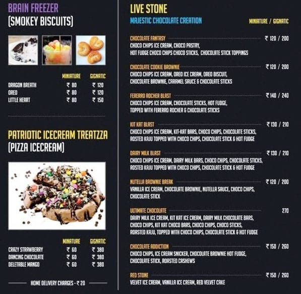 Menu of Creamy Heaven, Mulund West, Mumbai