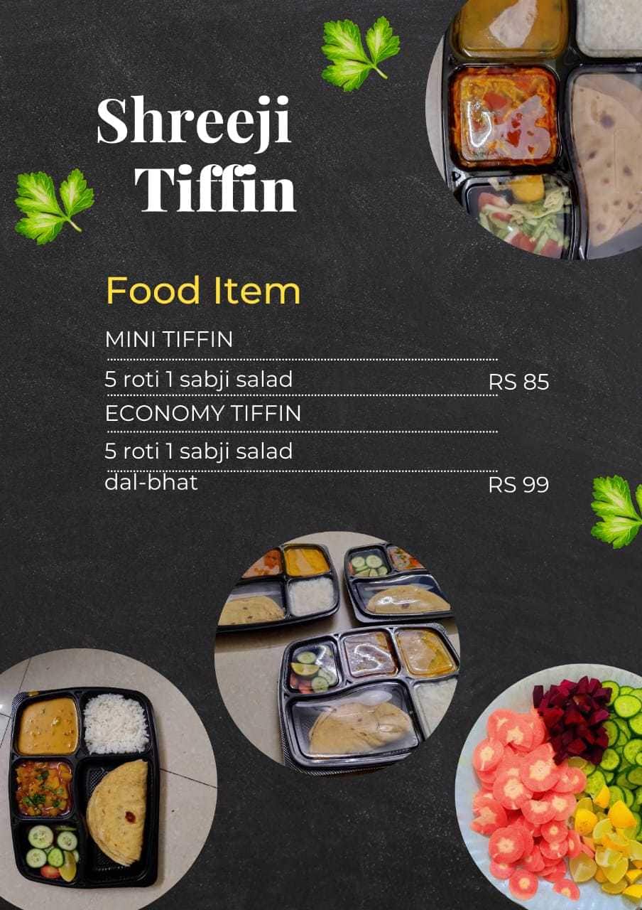 Menu of Shreeji Tiffin, Satellite, Ahmedabad
