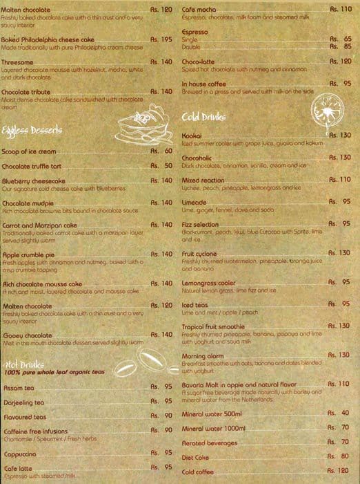 Menu at Moshe's, Mumbai, 4W28+2JJ