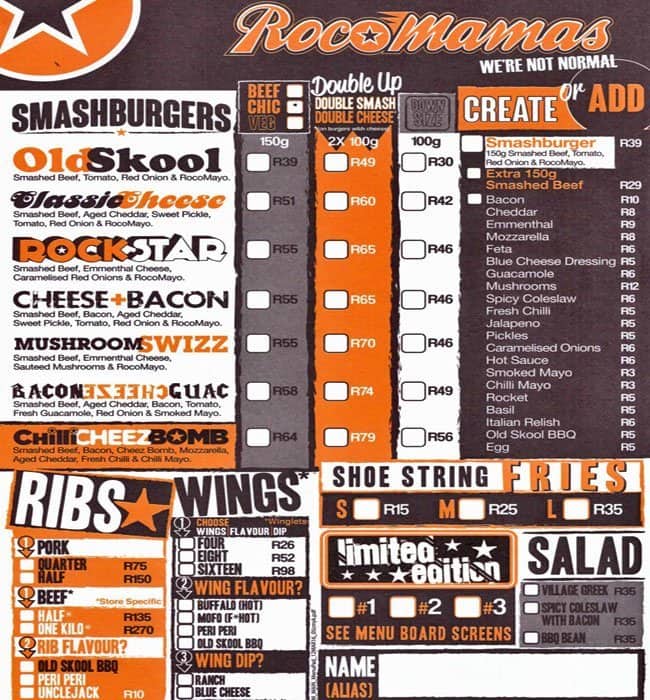 Rocomamas Menu, Menu de Rocomamas, Ferndale, Randburg - Zomato SA