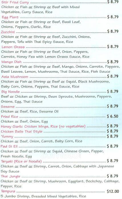 Menu at Vicky's Fish & Chips restaurant, Toronto