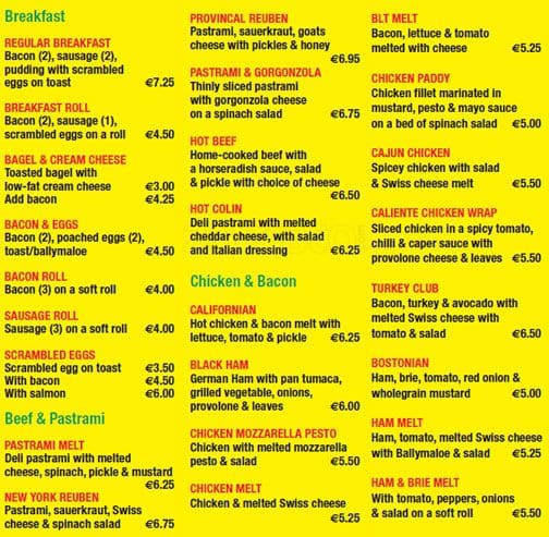 The Pig & Heifer Menu, Menu for The Pig & Heifer, South City East ...