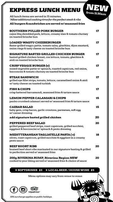 Menu at Ribs and Rumps Marina Mirage steakhouse, Main Beach, Marina Mirage