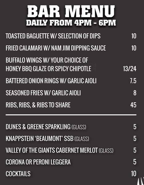 Menu at Ribs and Rumps Marina Mirage steakhouse, Main Beach, Marina Mirage