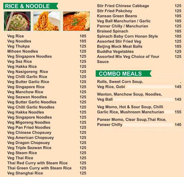 Menu of Sherpa's Kitchen, Jayalakhsmipuram, Mysore