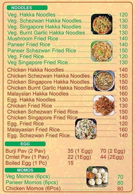 Menu of Kitchen Cloud, Bhayandar, Mumbai