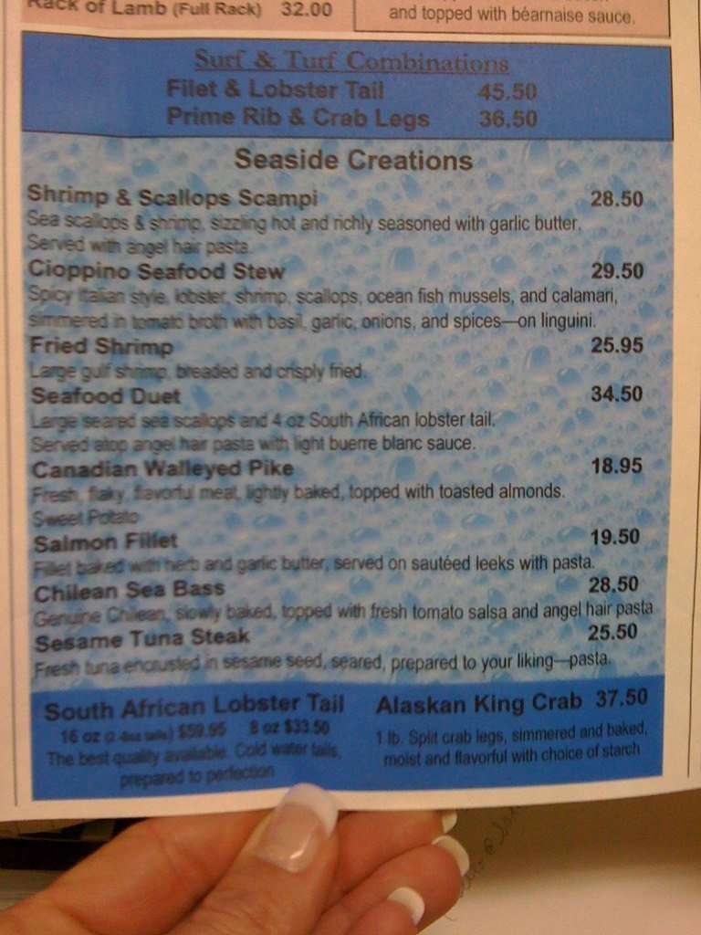 Menu at Golden Mast Inn pub & bar, Okauchee Lake