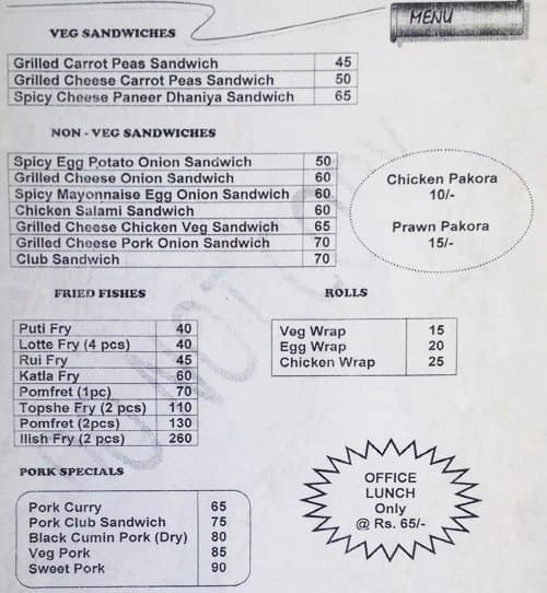 Tiffin Box Menu, Menu for Tiffin Box, Lake Market Area, Kolkata - Zomato