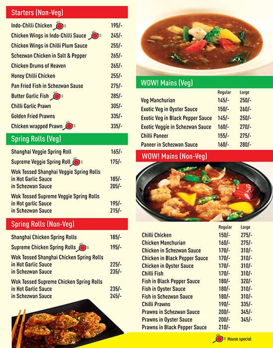 Menu at Wow! Momo, Kolkata, The Food Street
