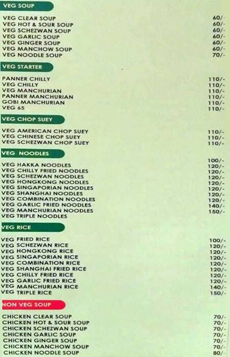 Menu of Puneri Khana, Baner, Pune
