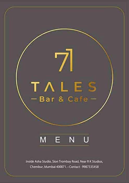 Menu of 71 Tales - Bar & Cafe, Chembur, Mumbai