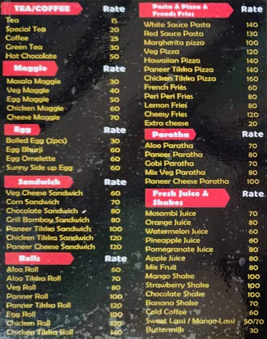 Menu of Utsav Restaurant, Magarpatta, Pune