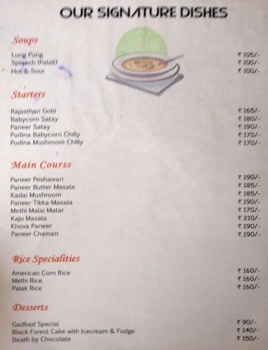 Green Gardenia Menu, Menu for Green Gardenia, Banashankari, Bangalore ...