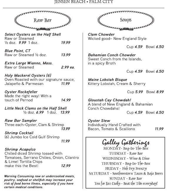 Menu at New England Fish Market & Restaurant, Palm City