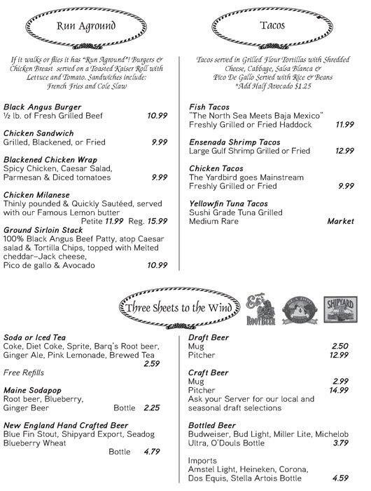 Menu at New England Fish Market & Restaurant, Palm City