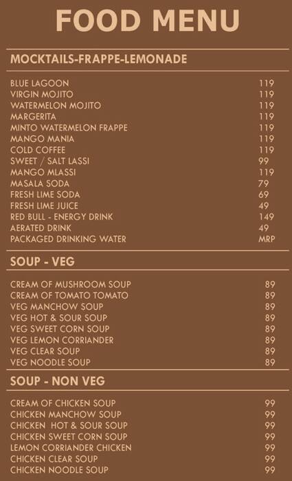 Menu at Twilight Global Restaurant, Bengaluru