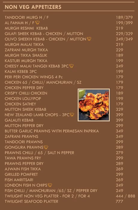 Menu at Twilight Global Restaurant, Bengaluru