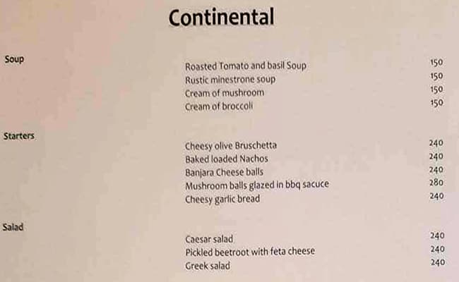 Menu of Banjara, Sonari, Jamshedpur