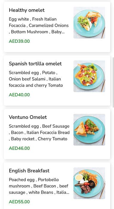 Menu of Ventuno Restaurant, Al Reem Island, Abu Dhabi