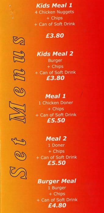 Menu at Surbiton Charcoal Grill restaurant, Surbiton, 51 Brighton Rd