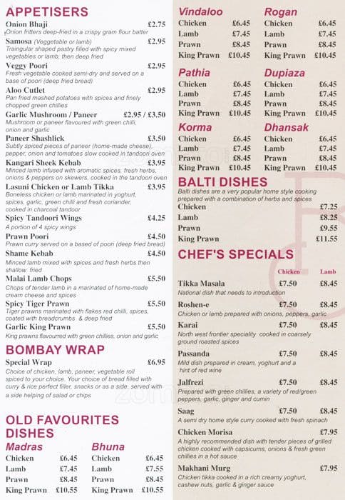 Bombay Lounge Menu, Menu for Bombay Lounge, Angel, London - Zomato UK