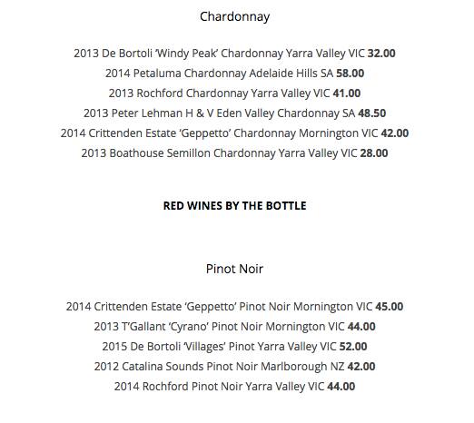 Menu at Studley Park Boathouse cafe, Kew, Studley Park Boathouse