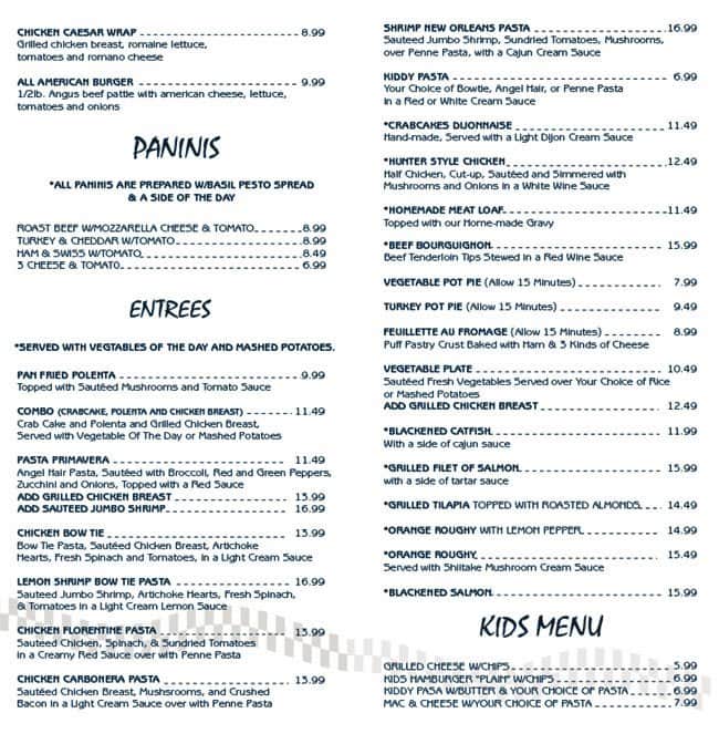 Menu at Gaston's Bistro restaurant, Orland Park