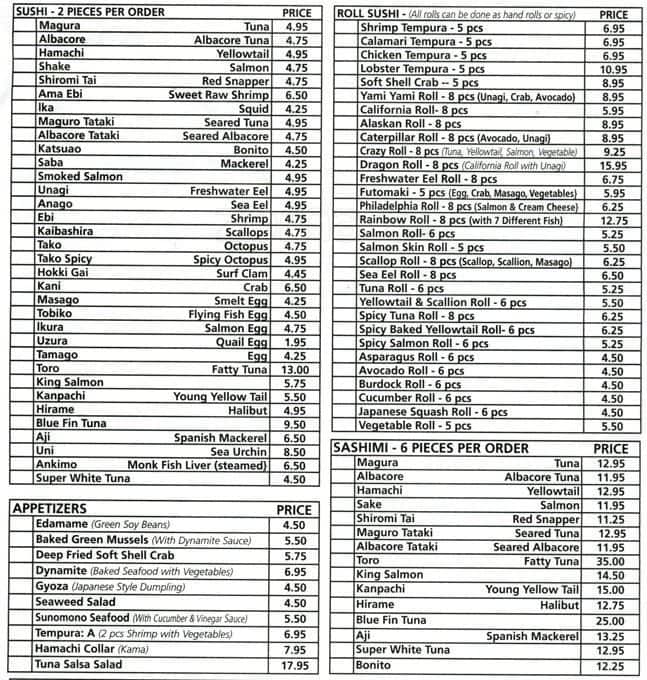 Menu at John Holly's Asian Bistro restaurant, Denver, S Downing St
