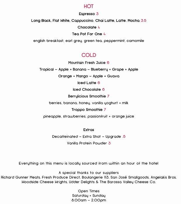 Menu at The Highlander restaurant, Gilles Plains