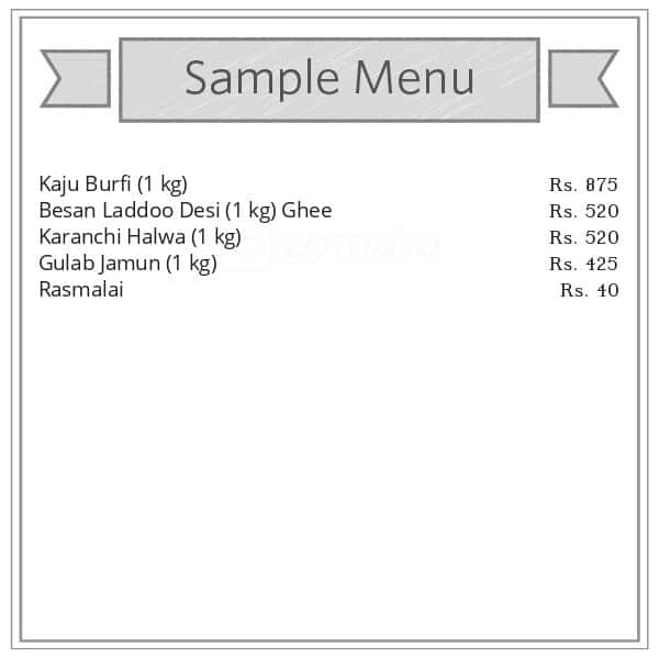 Menu of Bake Bikaner, Janakpuri, New Delhi