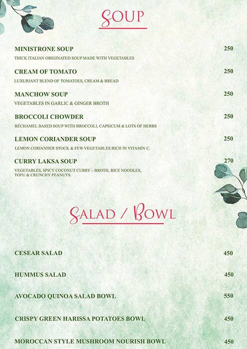 Menu of The Bliss Heritage Kitchen, Borivali West, Mumbai